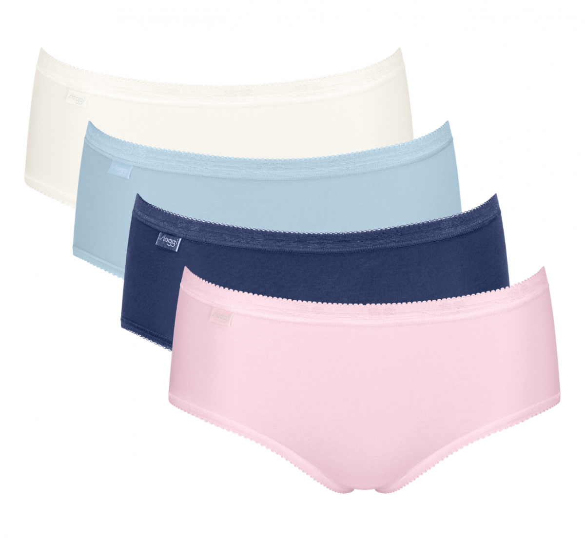Sloggi Basic+ Dames Midi 4-Pack Multiple Colours V019 voordelig online kopen | Sloggies