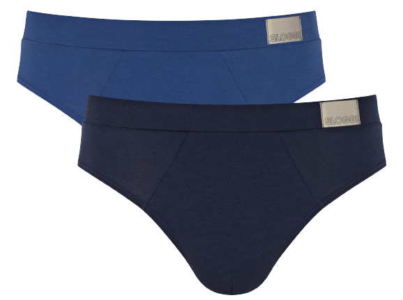 Sloggi MEN Go Natural Heren Midi 2-Pack Blauw M008 voordelig online kopen | Sloggies