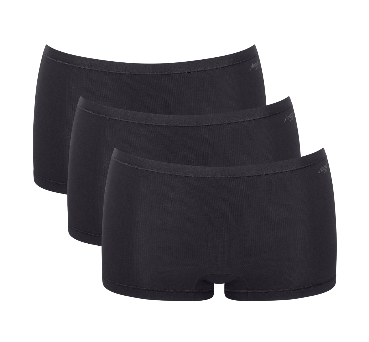 Sloggi GO Daily Cotton Dames Short 3-Pack Black 0004 voordelig online ...